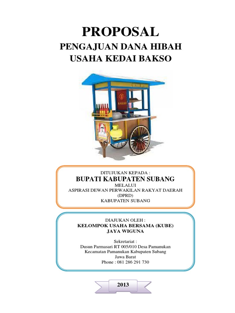 Proposal Kegiatan Usaha Bakso | PDF