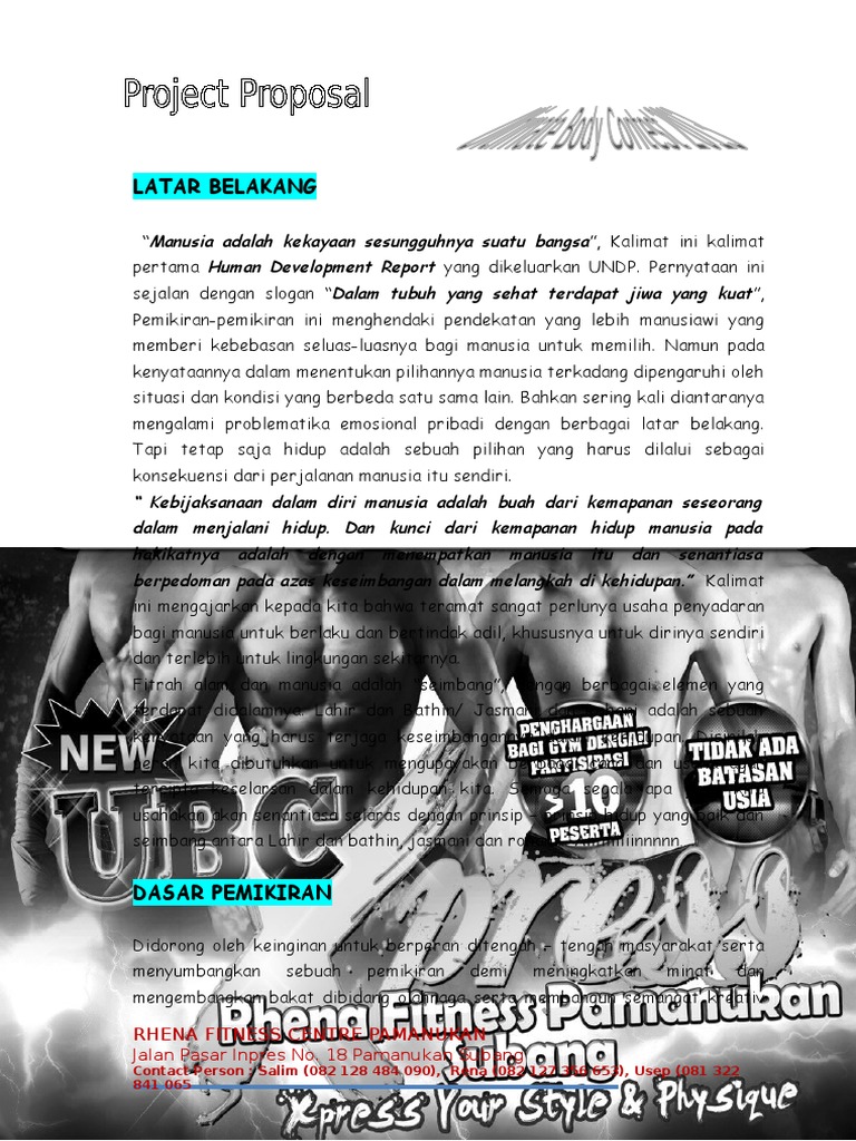 Proposal Ultimate Body Contest | PDF