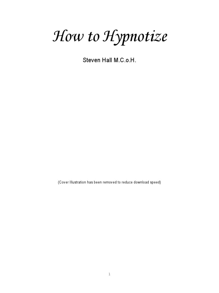 Hypnosis | PDF | Hypnosis | Clinical Psychology