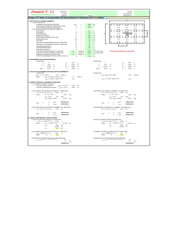 Design of PT Slabs On Compressible Soil Ground Based On Standards of ...