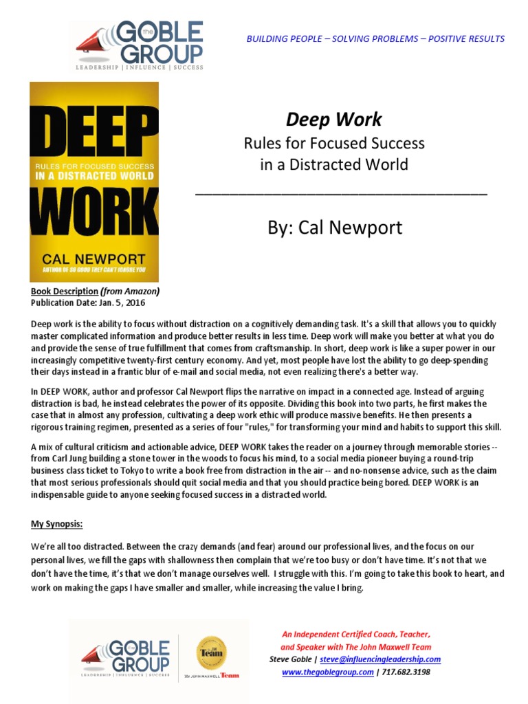 Deep_Work.pdf | Attention | Digital & Social Media