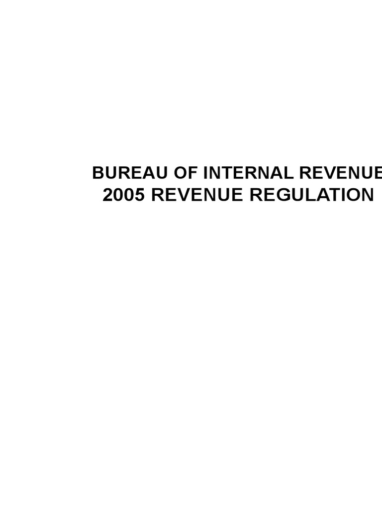 2005 BIR-RR Contents | PDF | Revenue | Payments