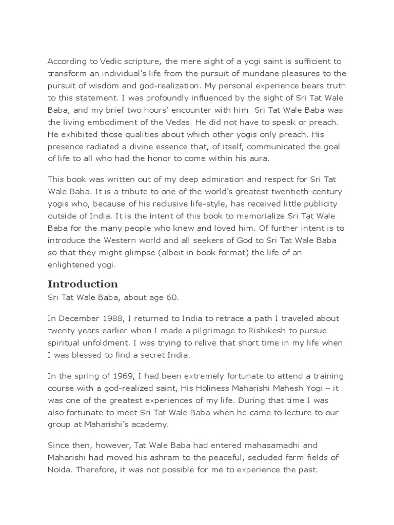 TAT Wale BABA | PDF | Sleep | Meditation