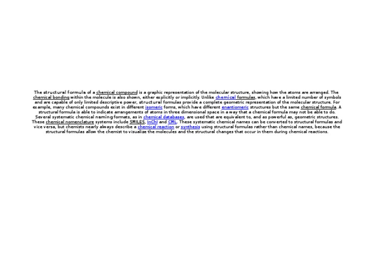 Understanding Structural Formulas in Chemistry | PDF | Science ...