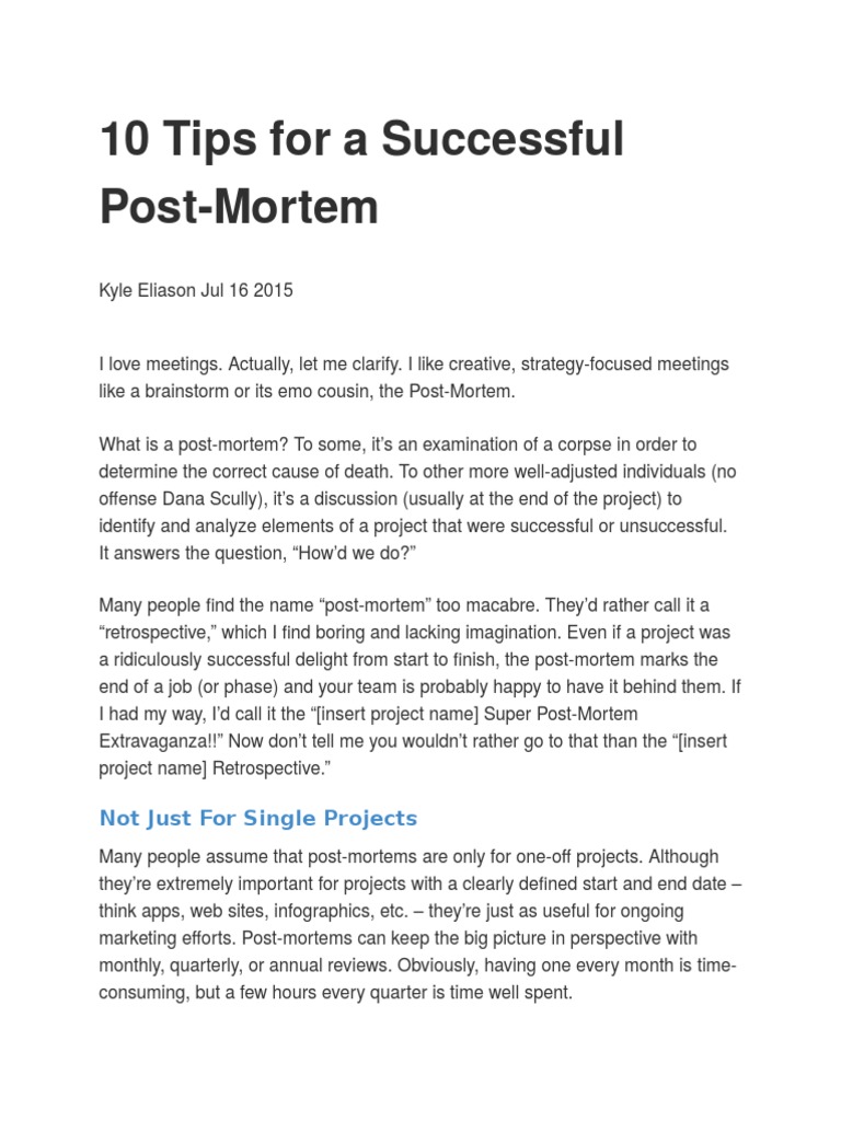 10 Tips For A Successful Post | PDF