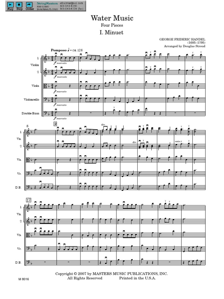 Handel WaterMusic | PDF | Elements Of Music | Musical Forms