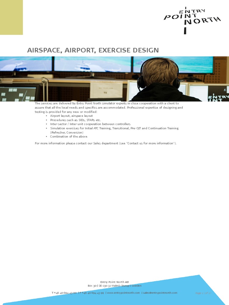 Airspace, Airport, Exercise Design: Box 30 - SE-230 32 Malmö-Sturup ...