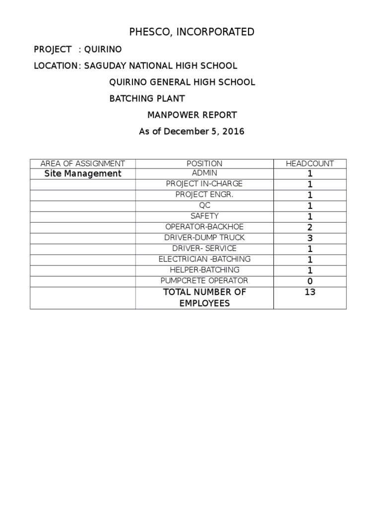 Manpower Report | PDF