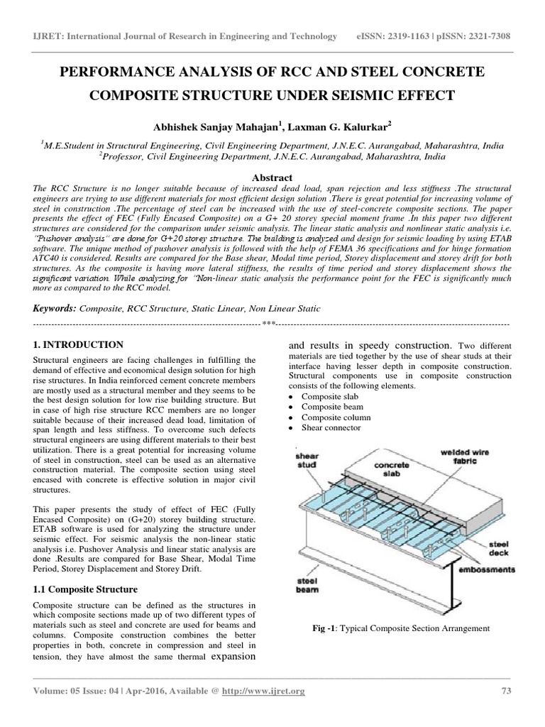 Seismic Performance of Composite Structures | PDF