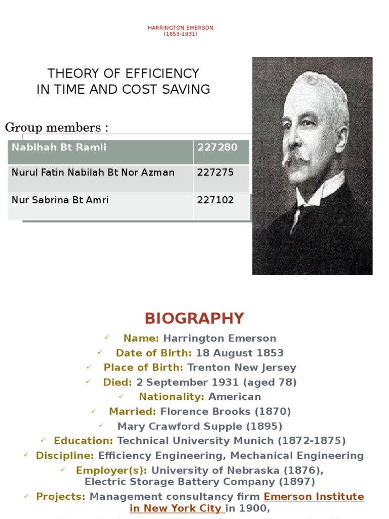 Harrington Emerson | Download Free PDF | Science And Technology | Business