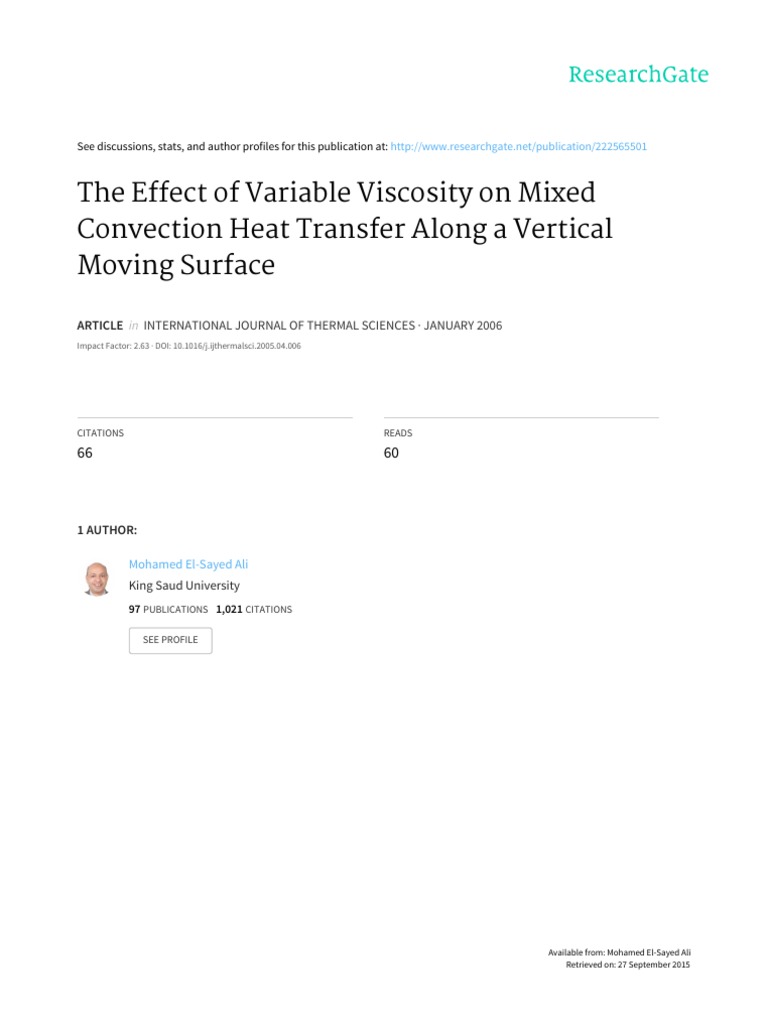 Viscosity Variable | PDF | Boundary Layer | Heat Transfer