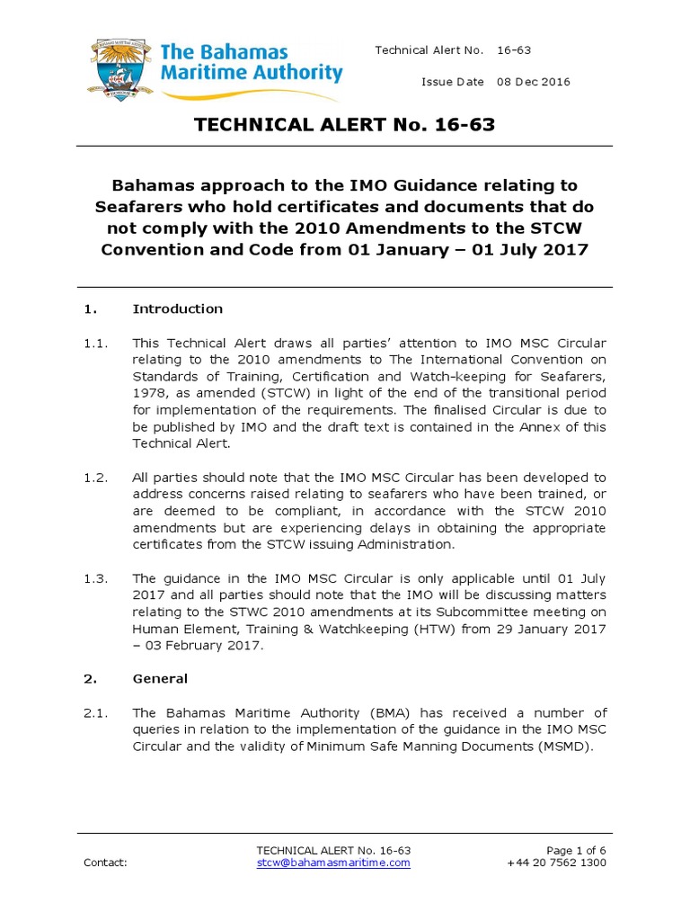 16 63 STCW 2010 Amendments | PDF | Government Information | Government