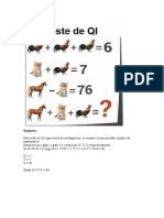 Teste de Q.I. com Questões Diversas | PDF