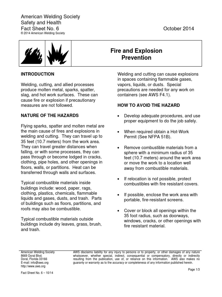 Fire and Explosion Prevention | PDF | Explosion | Flammability