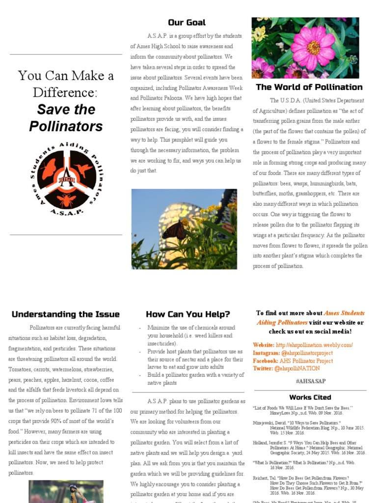 You Can Make A Difference:: Save The Pollinators | PDF | Pollinators ...