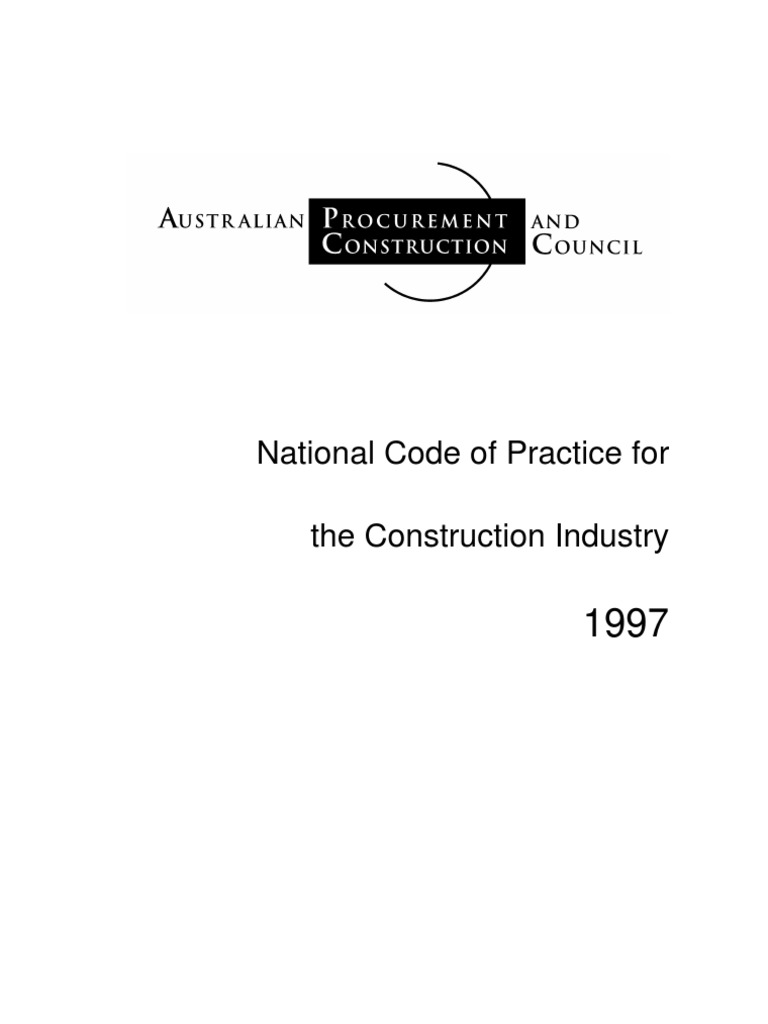 National Code of Practice For The Construction Industry 1997 | PDF ...