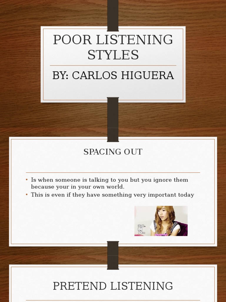 Poor Listening Styles | PDF