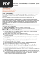 Pipe Stress Analysis Work Instruction | PDF | Pipe (Fluid Conveyance ...