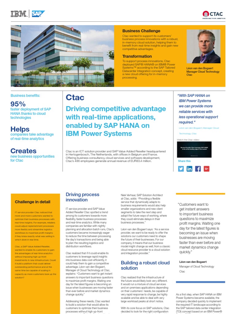 Ibm Sap Hana Ctac | PDF | Cloud Computing | Sap Se