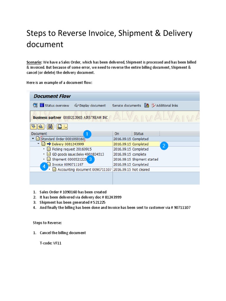 How-To Reverse Shipment & Delivery | PDF | Invoice | Software