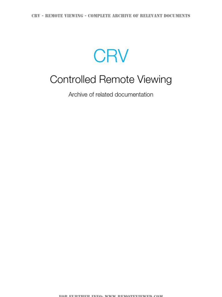Controll Remote Viewing Manual | PDF