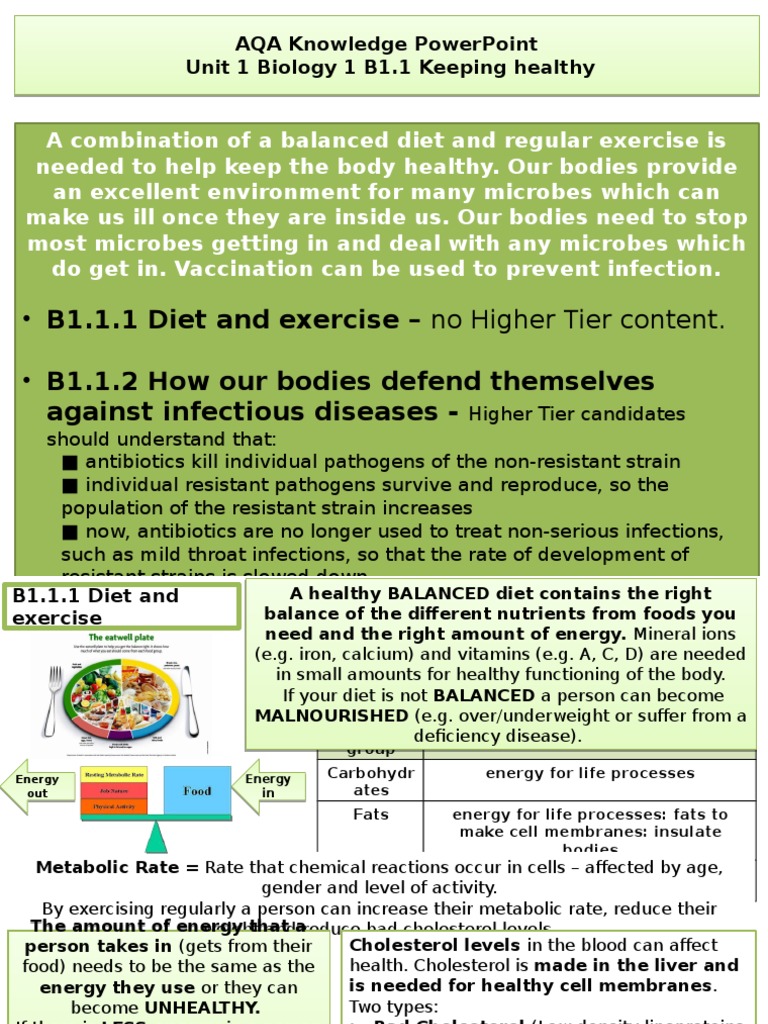 Pixl Knowledge Test Powerpoint - Aqa b1 Core Science - Legacy 2016 and ...