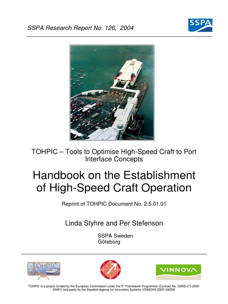 Hand Book of Establishment of Hight Speed Craft Operation | PDF ...