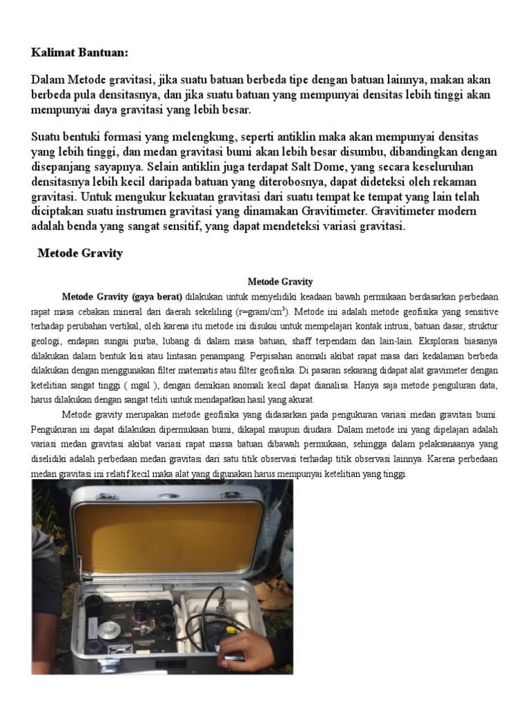 Metode Gravitasi dan Gravitimeter | PDF