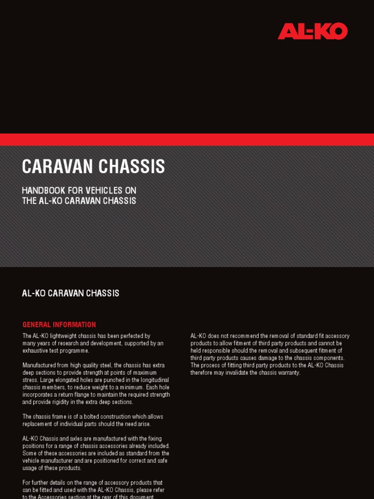 Caravan Chassis Handbook 2011 | PDF | Trailer (Vehicle) | Axle