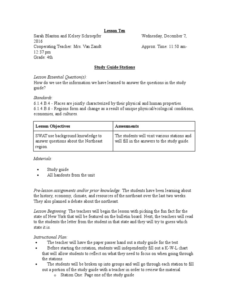 Unit Lesson 10 | PDF | Classroom Management | Teachers