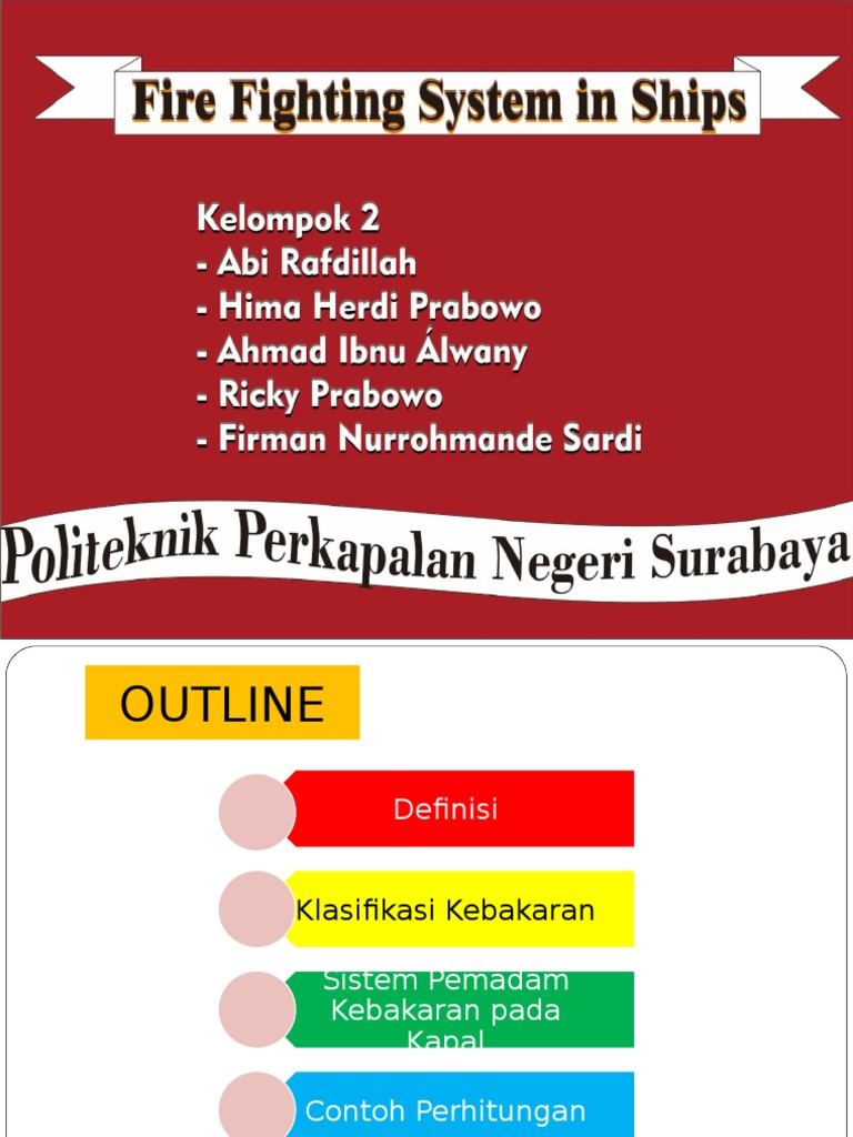 Presentation of Fire Fighting System in Ships | PDF