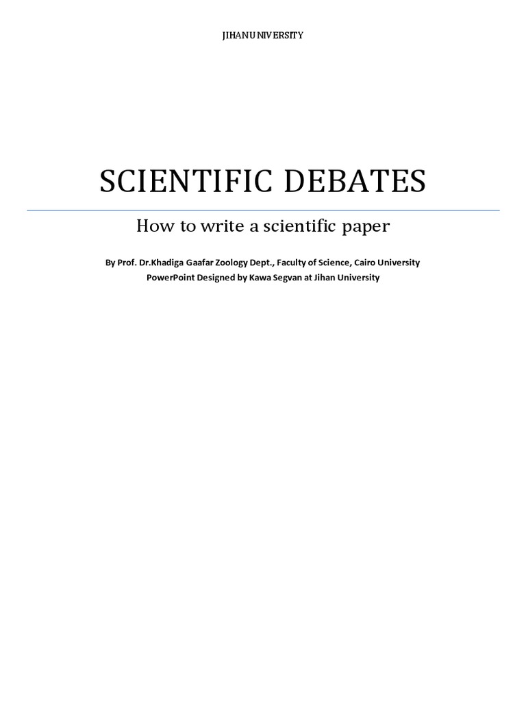 Scientific Debates PDF | PDF | Citation | Experiment