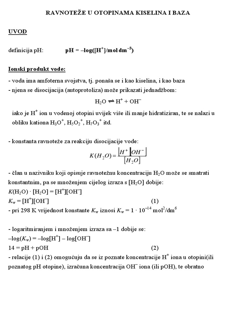 Kiseline I Baze 1 | PDF