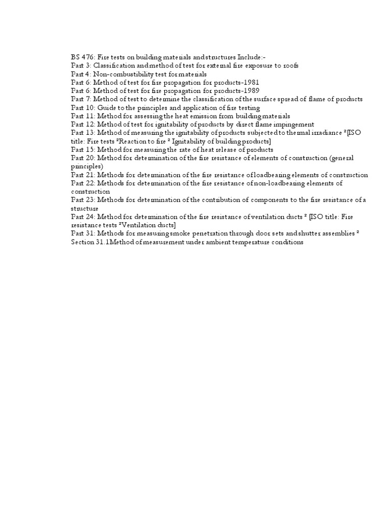 BS 476 List PDF | PDF