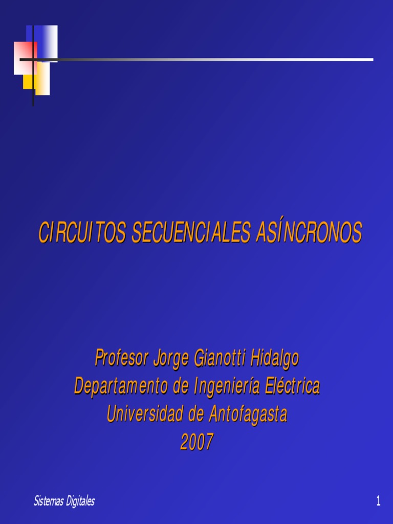 Circuitos Secuenciales Asincronos PDF | PDF | Ingenieria Eléctrica | Tecnología digital