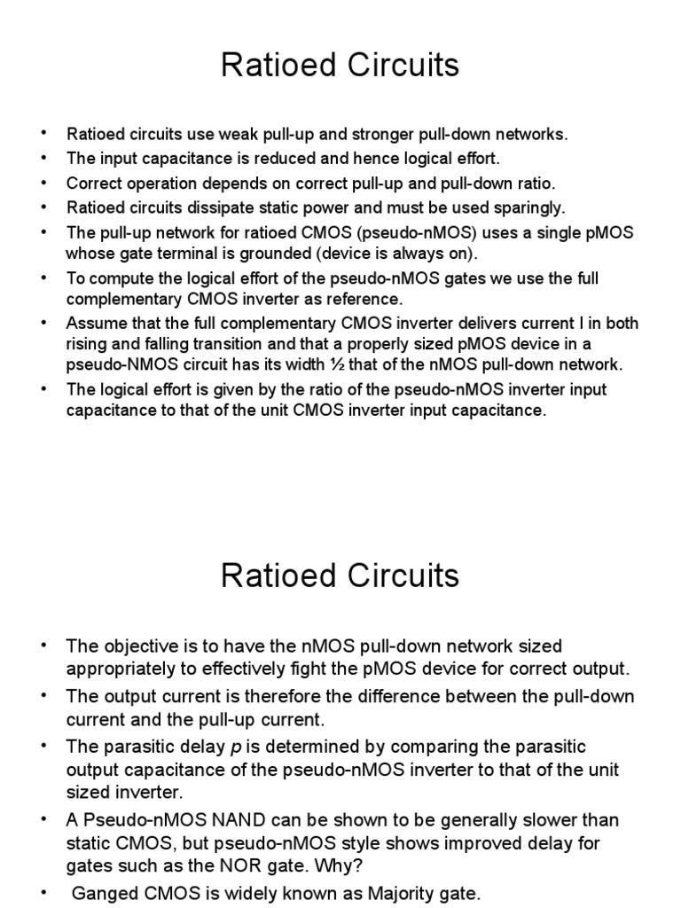 An Overview of Ratioed Circuits, Cascode Voltage Switch Logic, Dynamic ...