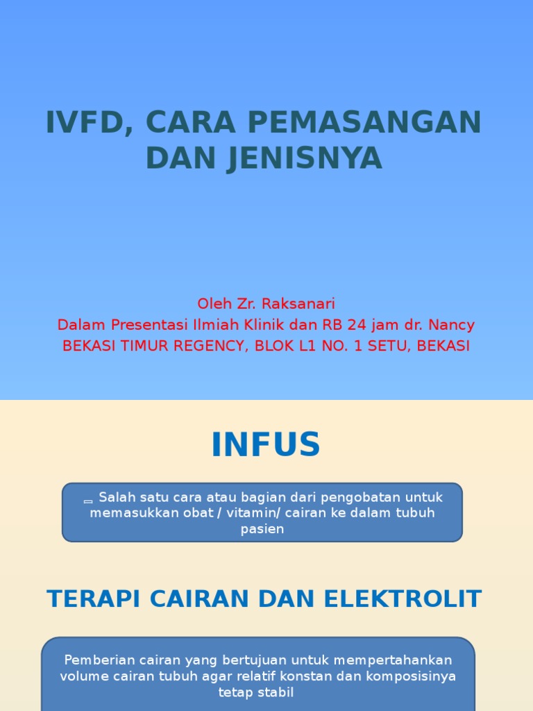 Ivfd, Cara Pemasangan Dan Jenisnya | PDF | Sains & Matematika