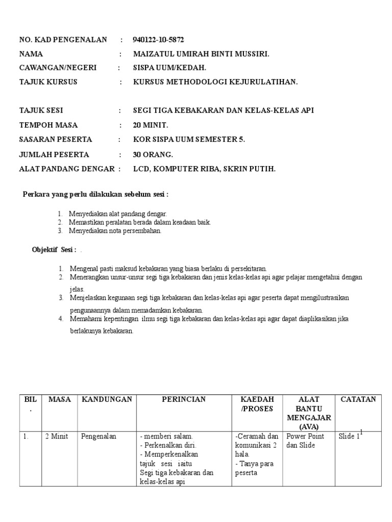 RSP Segitiga Kebakaran Dan Kelas-Kelas Api | PDF