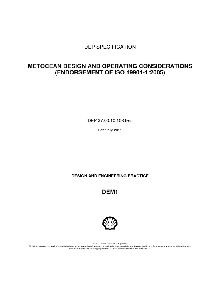 Metocean Design and Operating Considerations | PDF | Specification ...