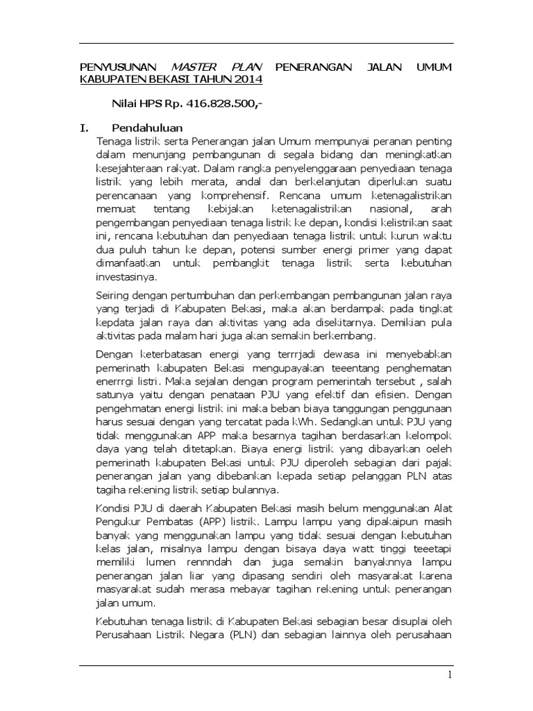 1 - KAK Master Plan PJU - 14 - Rev | PDF