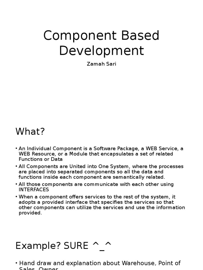 Component Based Development | PDF | Career & Growth | Business