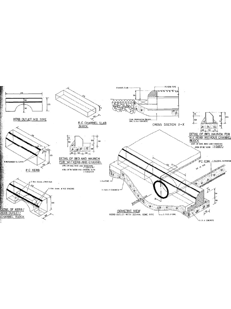 Road Kerb Detail Drawings | PDF