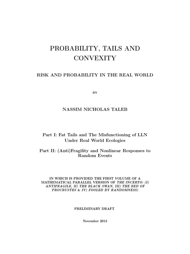 Nassim Taleb Risk Book | PDF | Probability Theory | Statistics