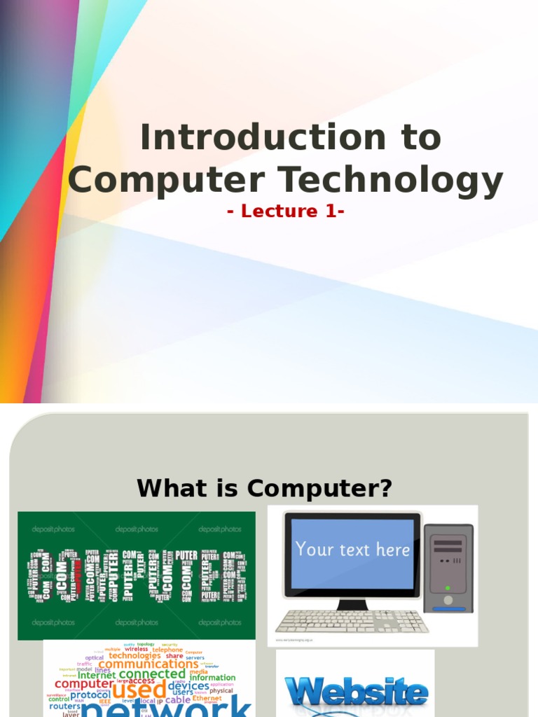 Introduction To Computer Technology: - Lecture 1 | Download Free PDF ...