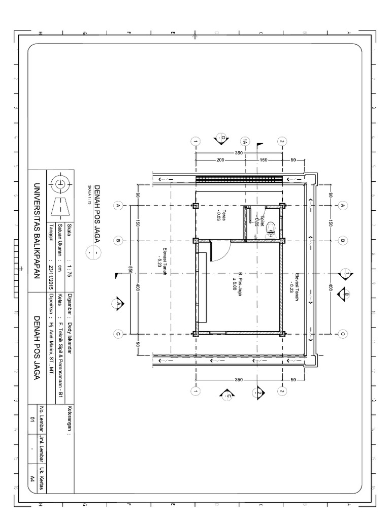 Denah Pos Jaga | PDF