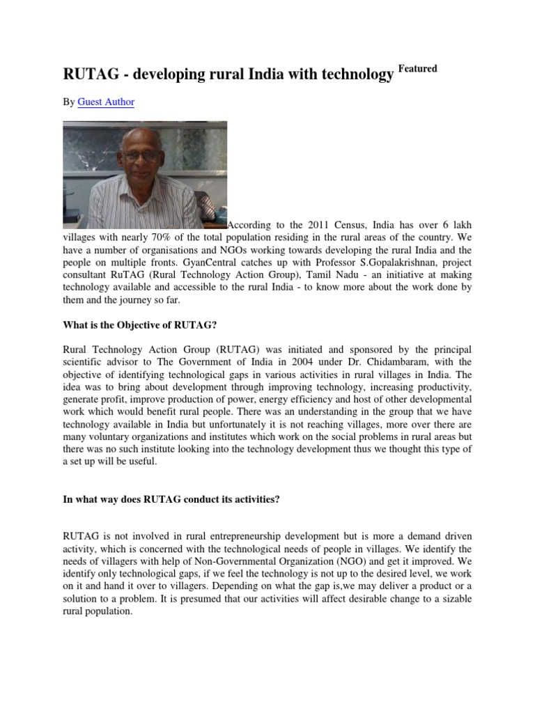 RUTAG | PDF | Non Governmental Organization | Science