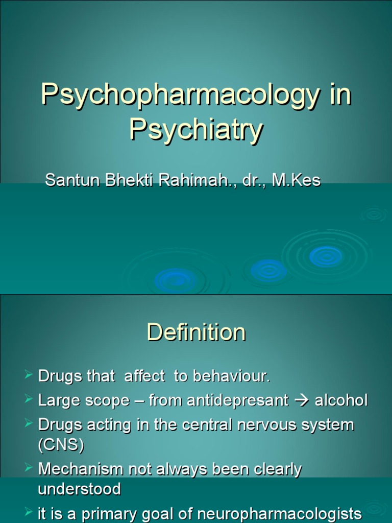 Pharmacological Approaches to Psychiatric Disorders: An Overview of ...