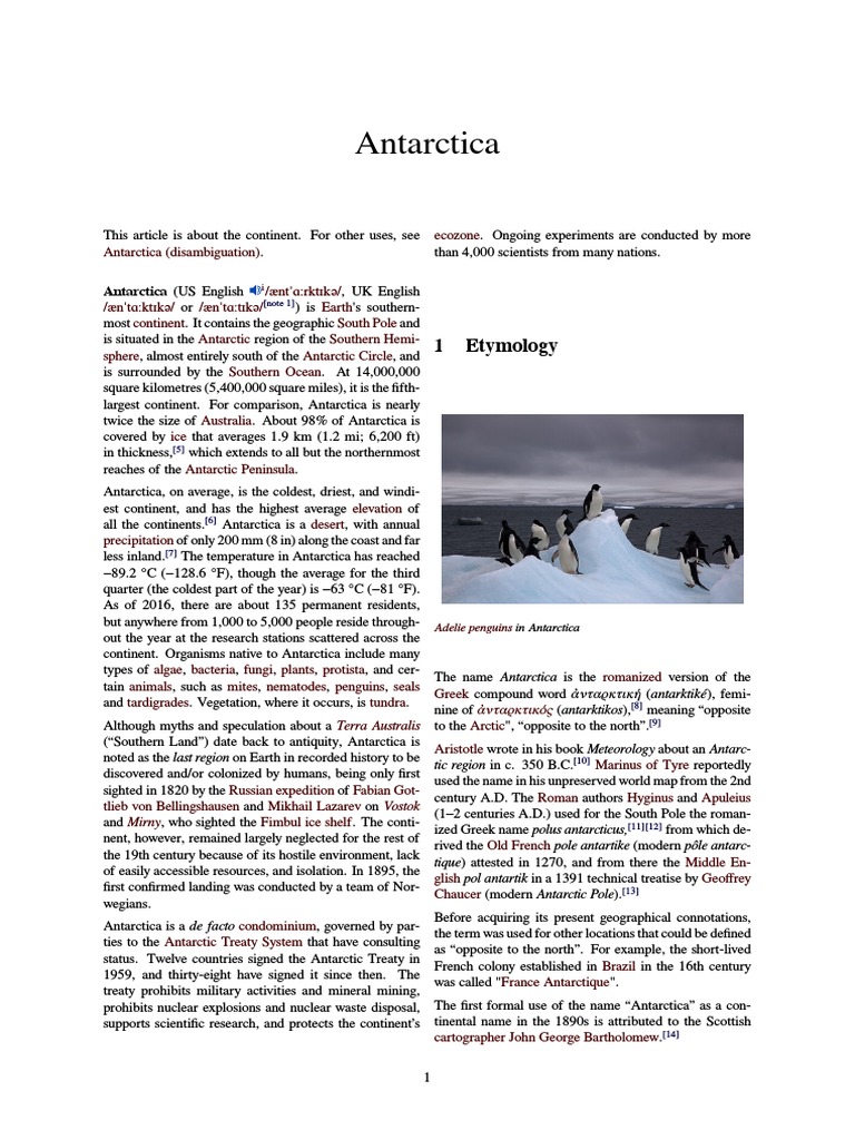 Antarctica | PDF | Antarctica | South Pole