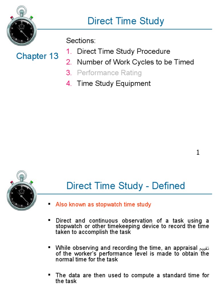 Ch13-Direct Time Study | PDF | Teaching Mathematics | Computing And ...