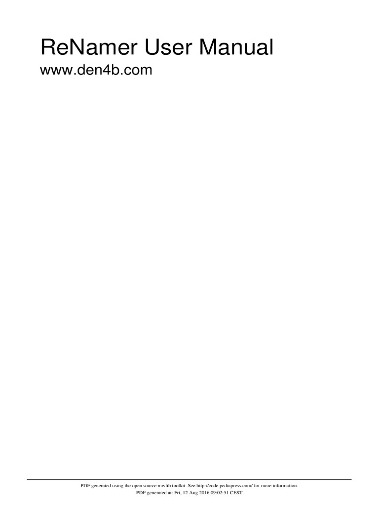 Manual Guide RENAMER (Updated) | PDF | Letter Case | Filename